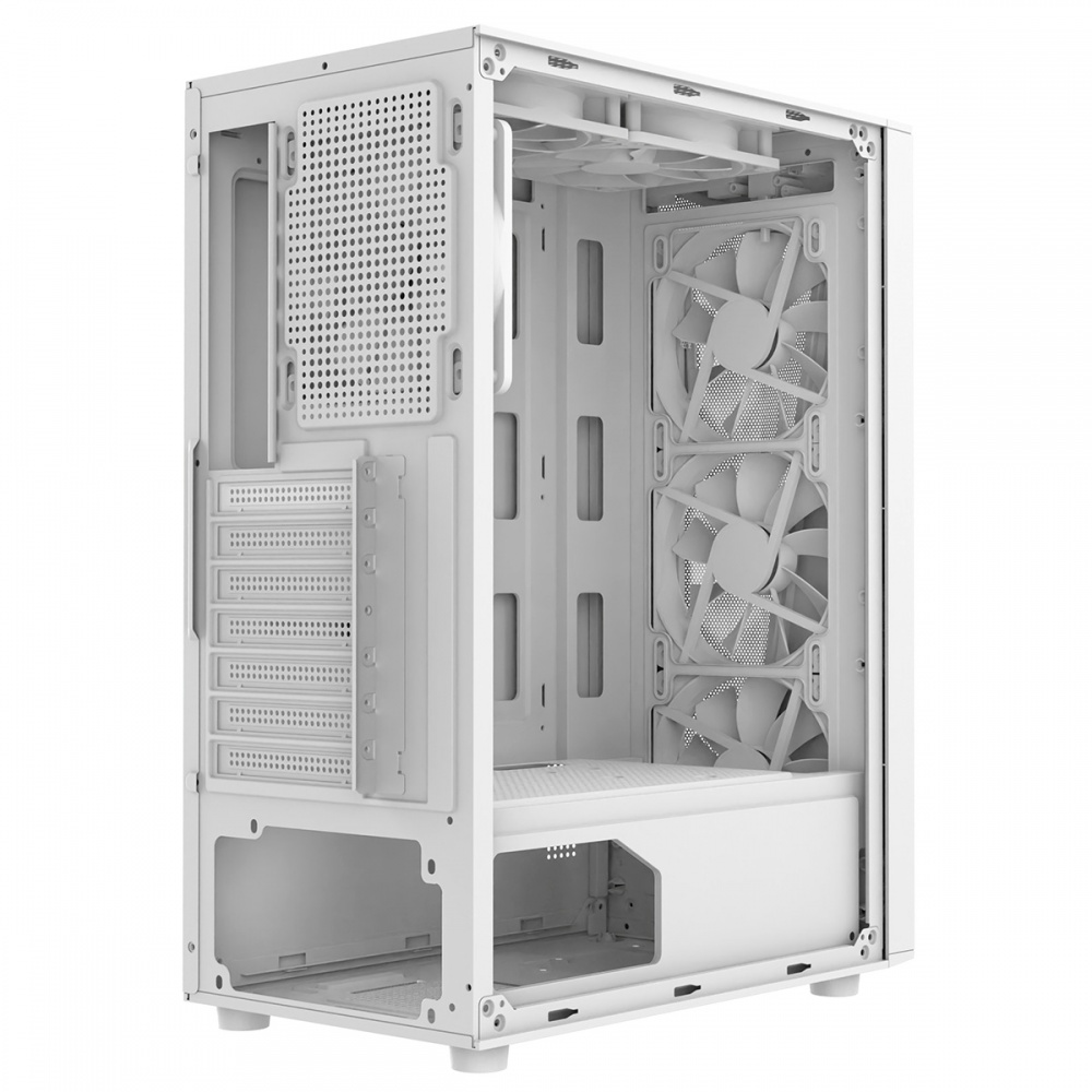 CIT Carisma White Mid ATX Gaming PC Case 6 x ARGB Fans Tempered Glass ...